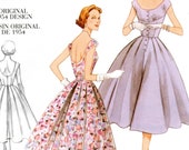 Vogue 2960 Reissue Original 1954 Design Scoop Neckline Lush - Etsy
