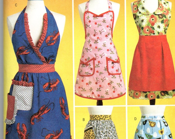 Vogue 8643 Full and Half Aprons Pattern 1952 Retro Vintage Designs ...