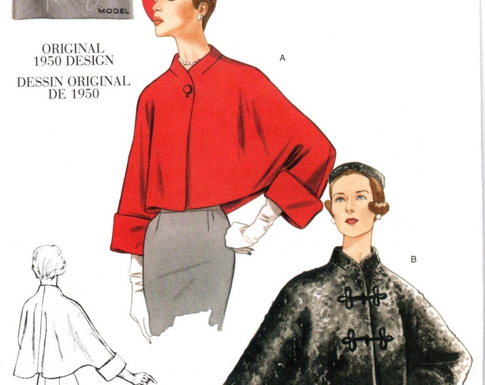 Vogue 2934 Vintage Model 1950 Design Flared Back Short Jacket Pattern ...