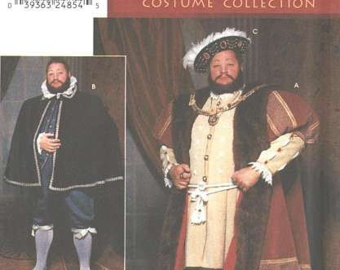 Simplicity 9650 King Henry VIII Coat, Cape, Hat Pattern Mens Sizes S,M ...