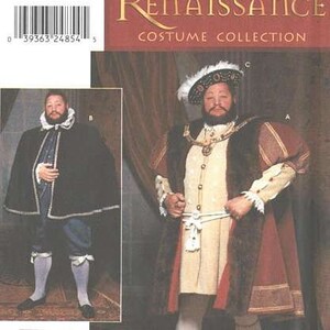 Simplicity 9650 King Henry VIII Coat, Cape, Hat Pattern Mens Sizes S,M ...