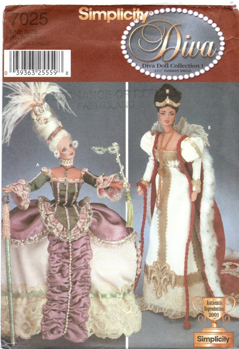 Simplicity 7025 Marie Antoinette and Josephine French Gowns | Etsy