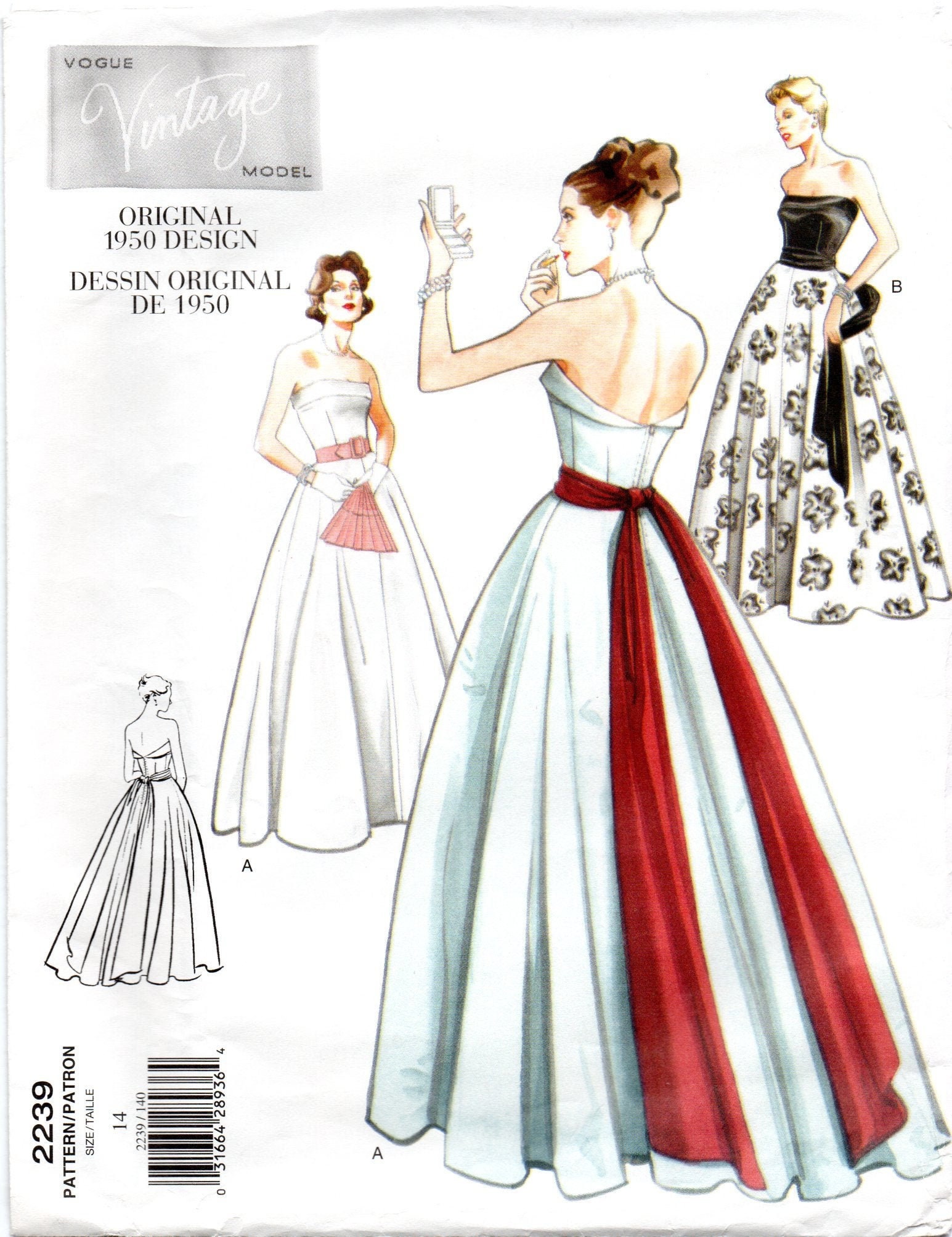 Craft Supplies & Tools Kits & How To Vogue 2239 Vintage Model 1950 ...
