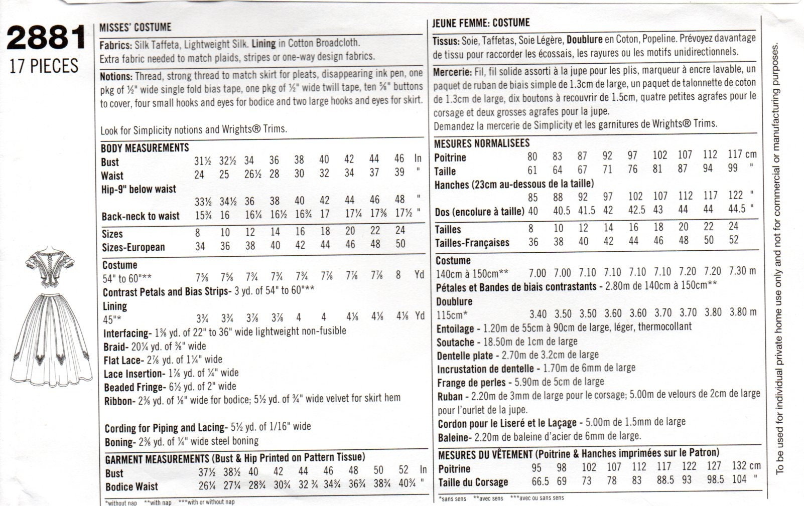 Simplicity 2881 Civil War Ball Dress Gown Misses Pattern | Etsy