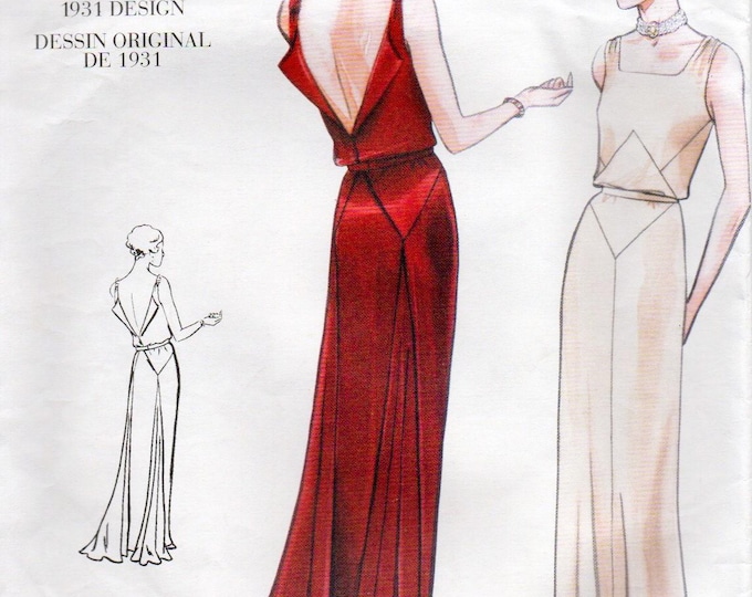 Vogue 2241 Vintage Model 1931 Dress Gown Reissue Pattern Bust 40 - Etsy