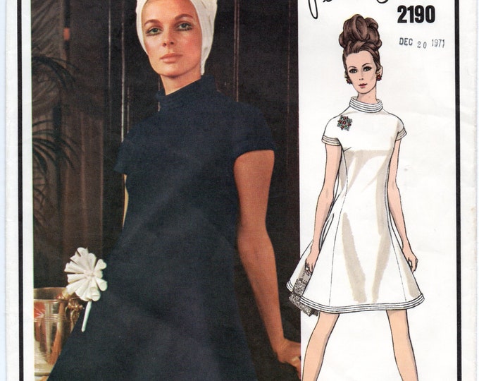 Pierre Cardin Vogue 2190 Space Age Design Dress Pattern Bust 34 - Etsy
