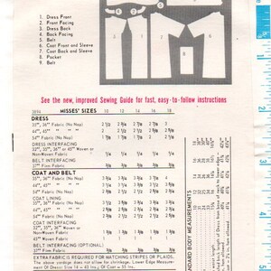 60's Dress and Coat Ensemble Butterick 3894 Pattern Bust 34 - Etsy