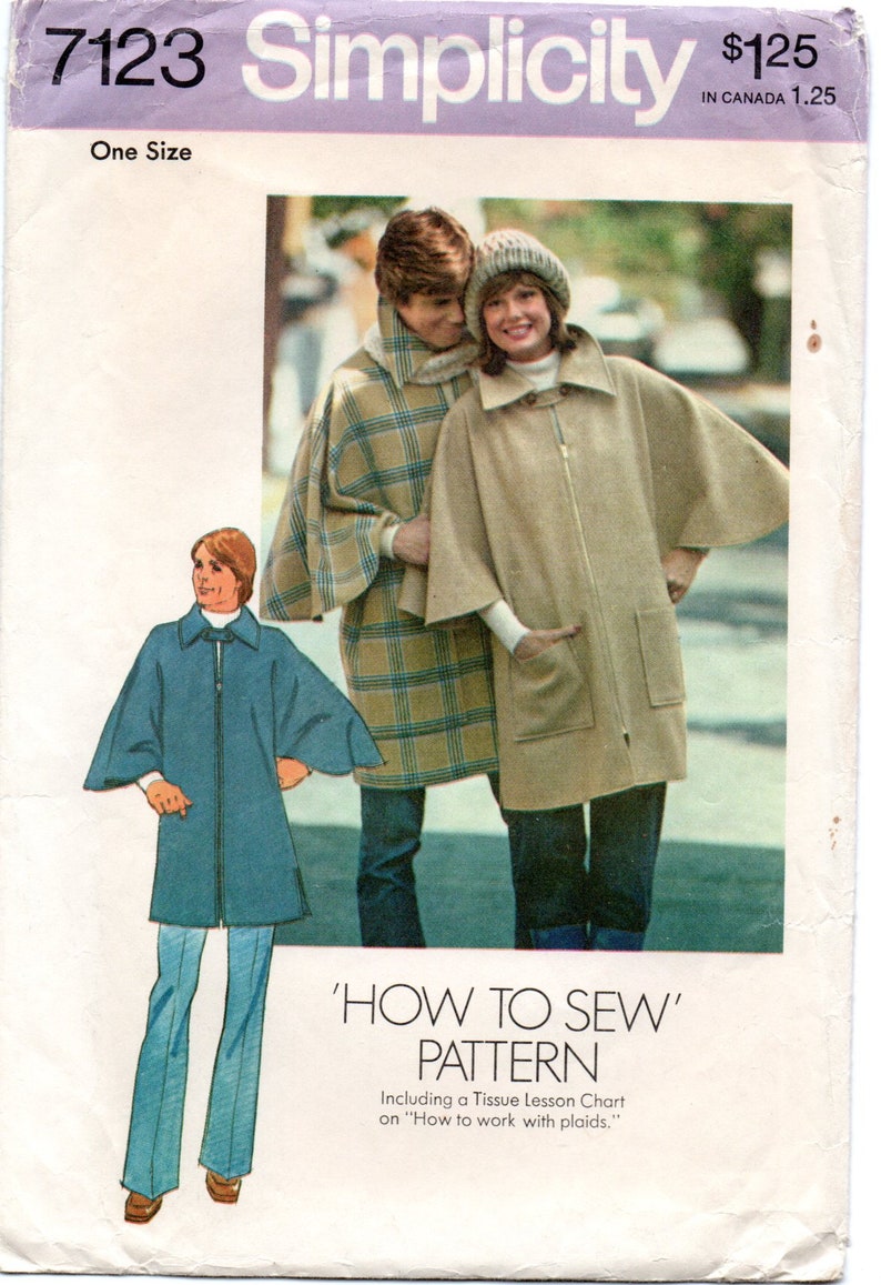 Simple-to-sew 70s Front Zip Ponch Pattern One Size - Etsy
