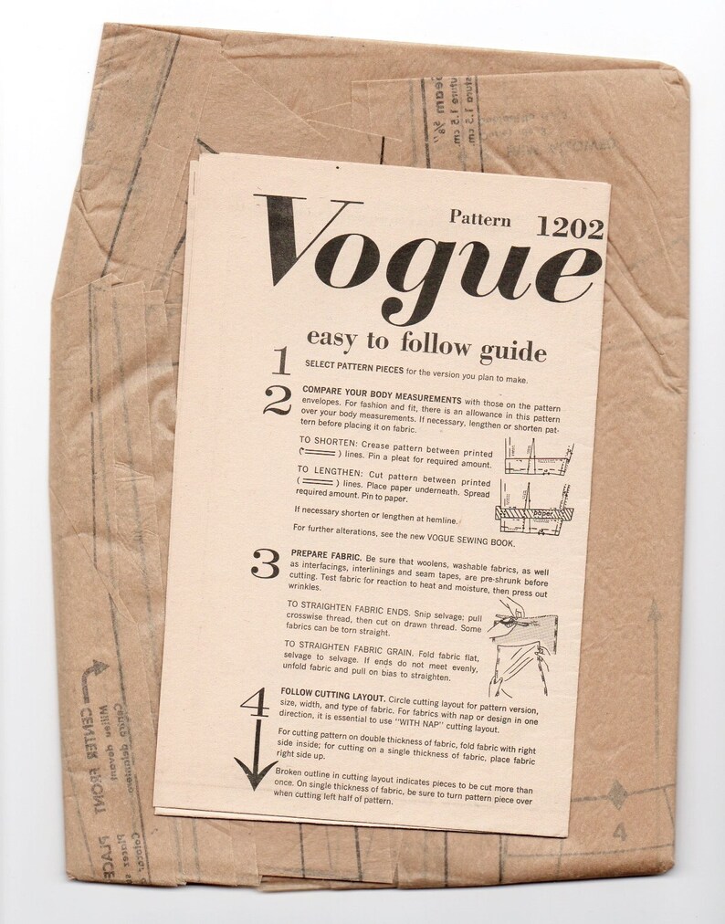 Patou 1960's Vogue 1202 Paris Original Box Jacket, Slim Suit Skirt ...