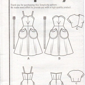 1950's Style Sundress and Bolero Simplicity 9536 Vintage Reissue ...