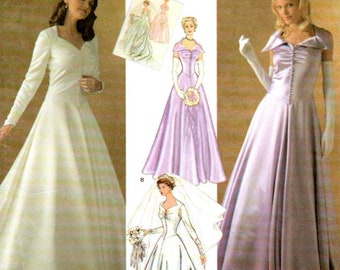 Simplicity 4244 Victorian Bridal Museum Wedding Gown Pattern Choose ...
