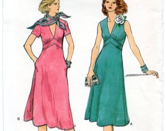 Midriff Band Dress | Etsy