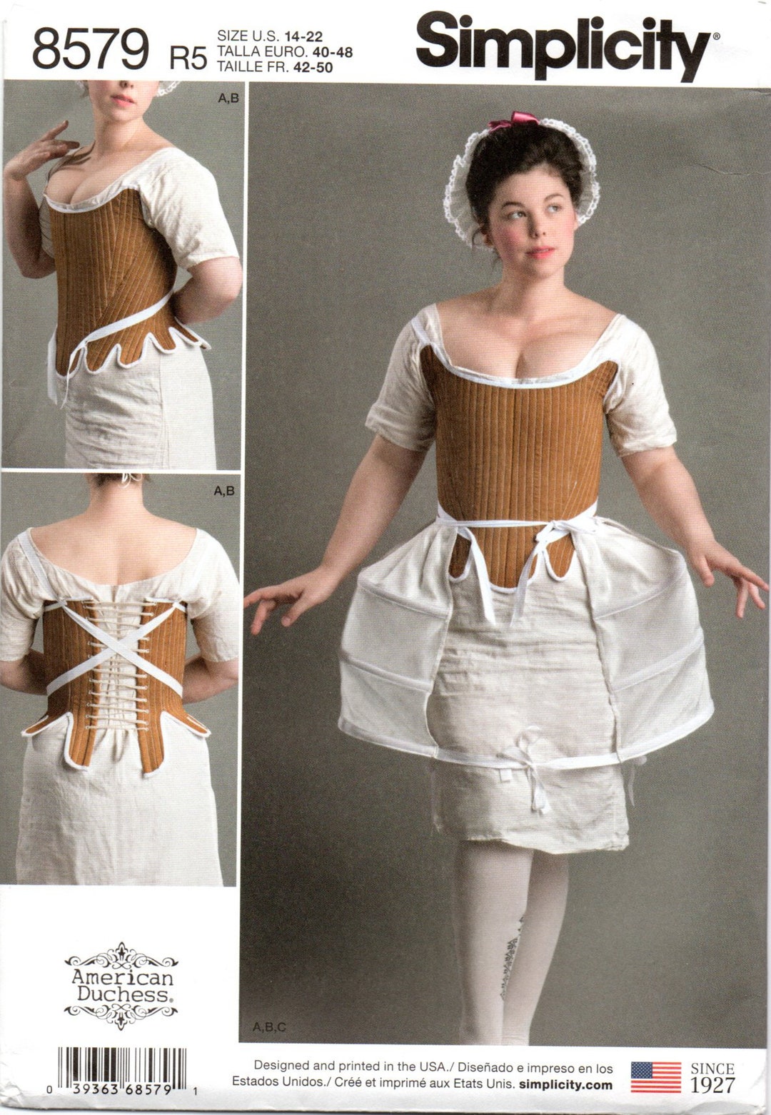 18th Century Style Undergarments Pattern Simplicity 8579 Choose Size - Etsy