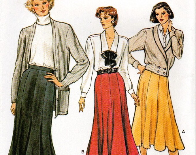 1980's Vogue 9055 Flared 8-gore Skirt Pattern Waist 28-32 - Etsy
