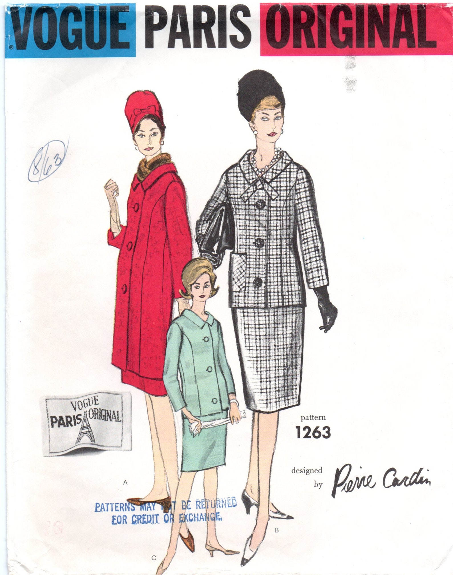 Pierre Cardin Vogue 1263 Paris Original Tunic Suit Pattern - Etsy