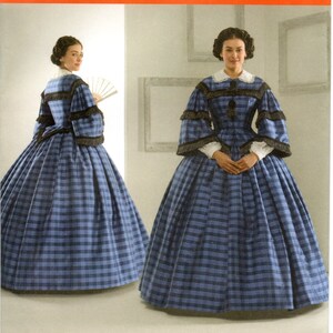 Simplicity 3727 Civil War Era Promenade Gown, Pagoda Sleeves Pattern ...