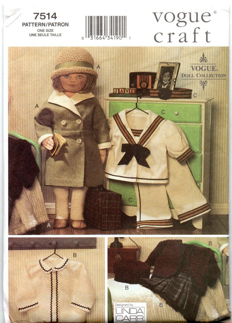 Vogue 7514 Pattern 1930's Style Wardrobe for 18 - Etsy