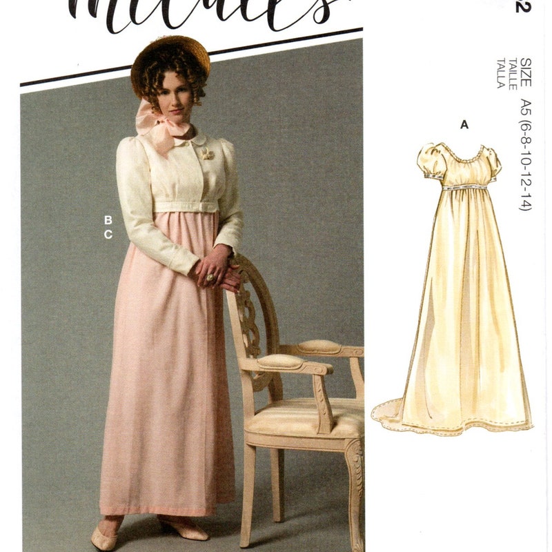 Regency Gown Pattern - Etsy