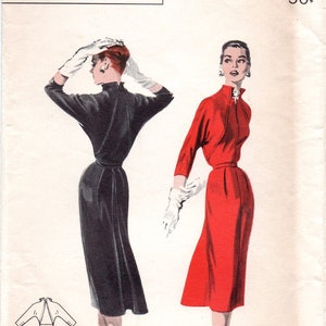 1950's Winged Sleeve Built up Neckline Butterick 7980 - Etsy