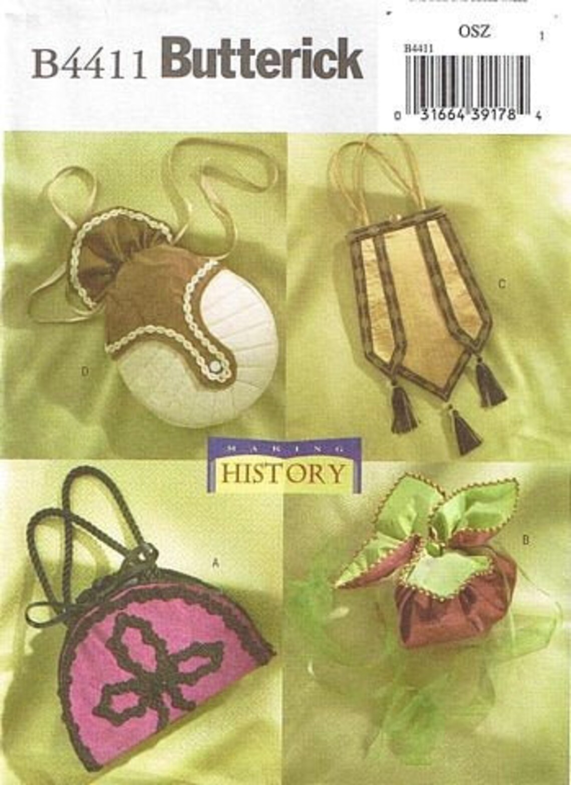 Butterick 4411 Making History Pattern for Four Handbag Styles - Etsy