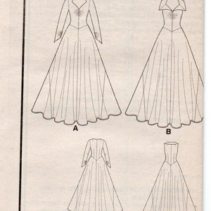 Simplicity 4259 Retro Reissue 50's Bridal Wedding Gown Pattern Choose ...