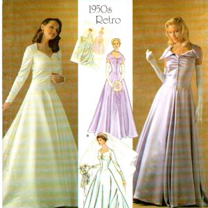 Simplicity 4259 Retro Reissue 50's Bridal Wedding Gown Pattern Choose ...