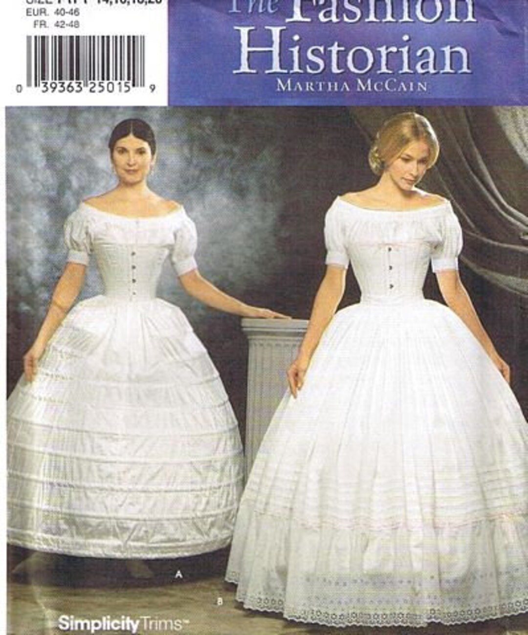 Simplicity 9764 Civil War Era Hoopskirt (crinoline) and Petticoat ...