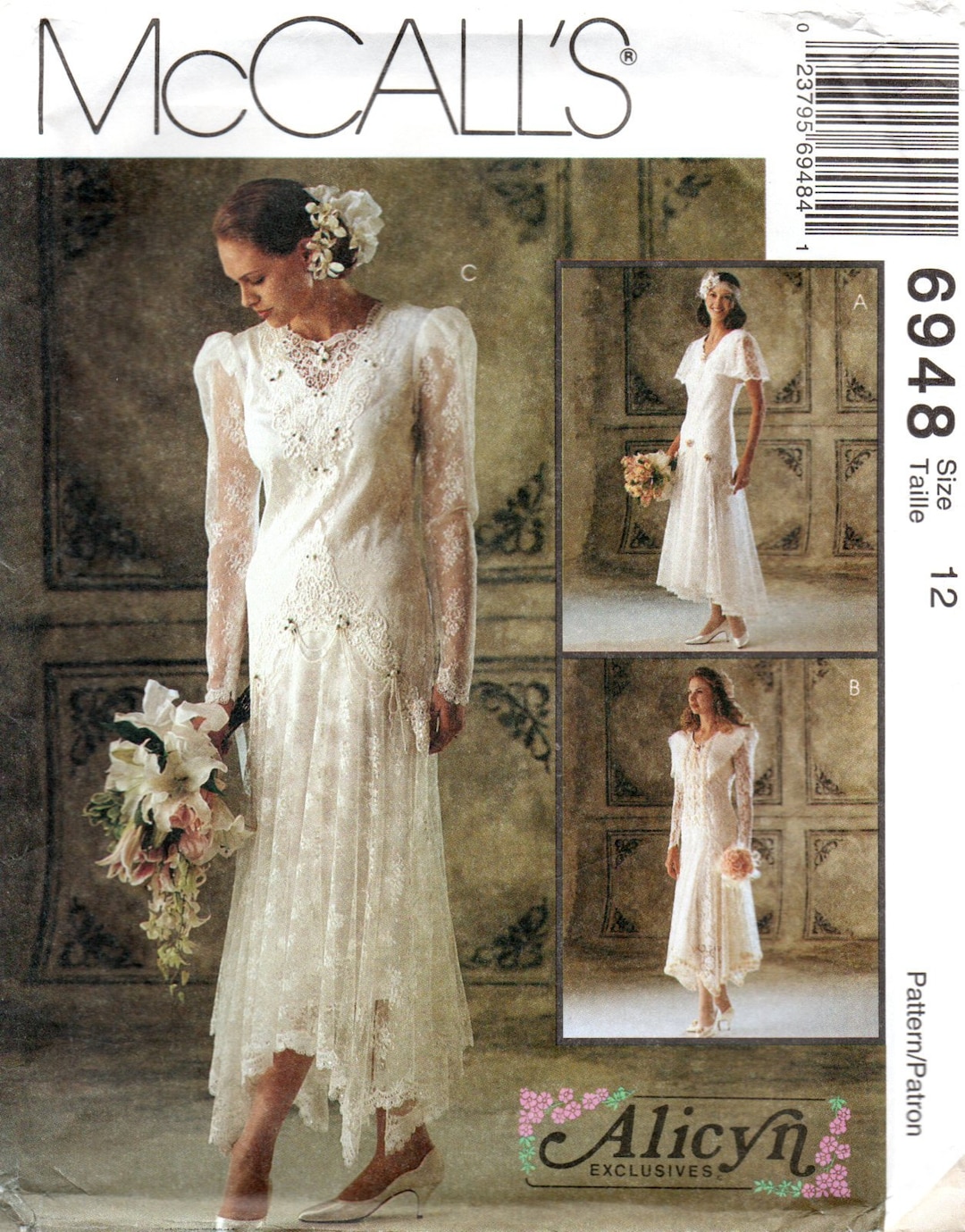 Mccall's 6948 Lacey, Drapey Bridal, Bridesmaids Dresses Pattern Choose ...