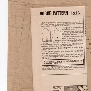 1960's Nina Ricci Vogue 1623 Paris Original Seam Interest Straight ...