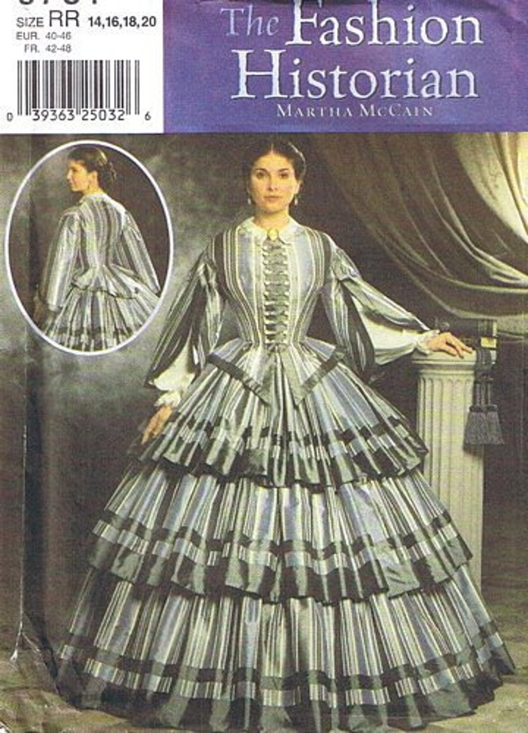 Simplicity 9761 Civil War Era Pagoda Sleeve Two Piece Dress Pattern ...
