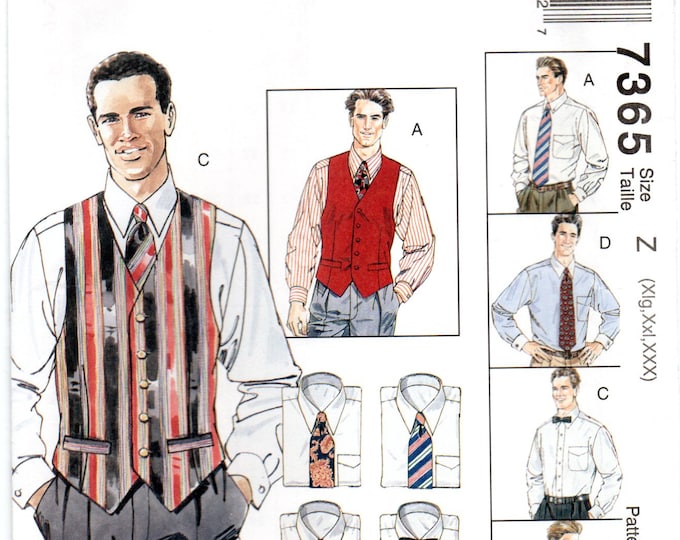 Vogue 7954 Men's Dress and Casual Shirt Pattern Sz 15, 15.5, 16 - Etsy