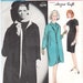 Griffe Vogue 1279 1960's Cut-away Coat and Dress Paris Original Pattern ...