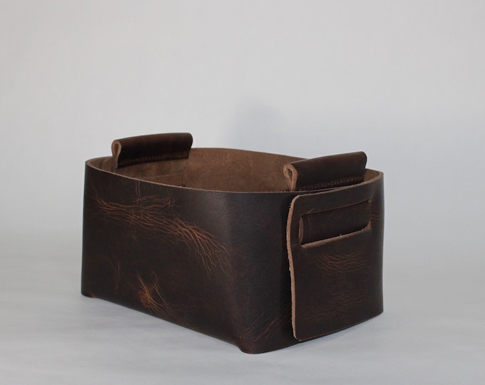 Organizer Tray, Box, Leather Tray, Handmade Valet, Hand Stitched ...