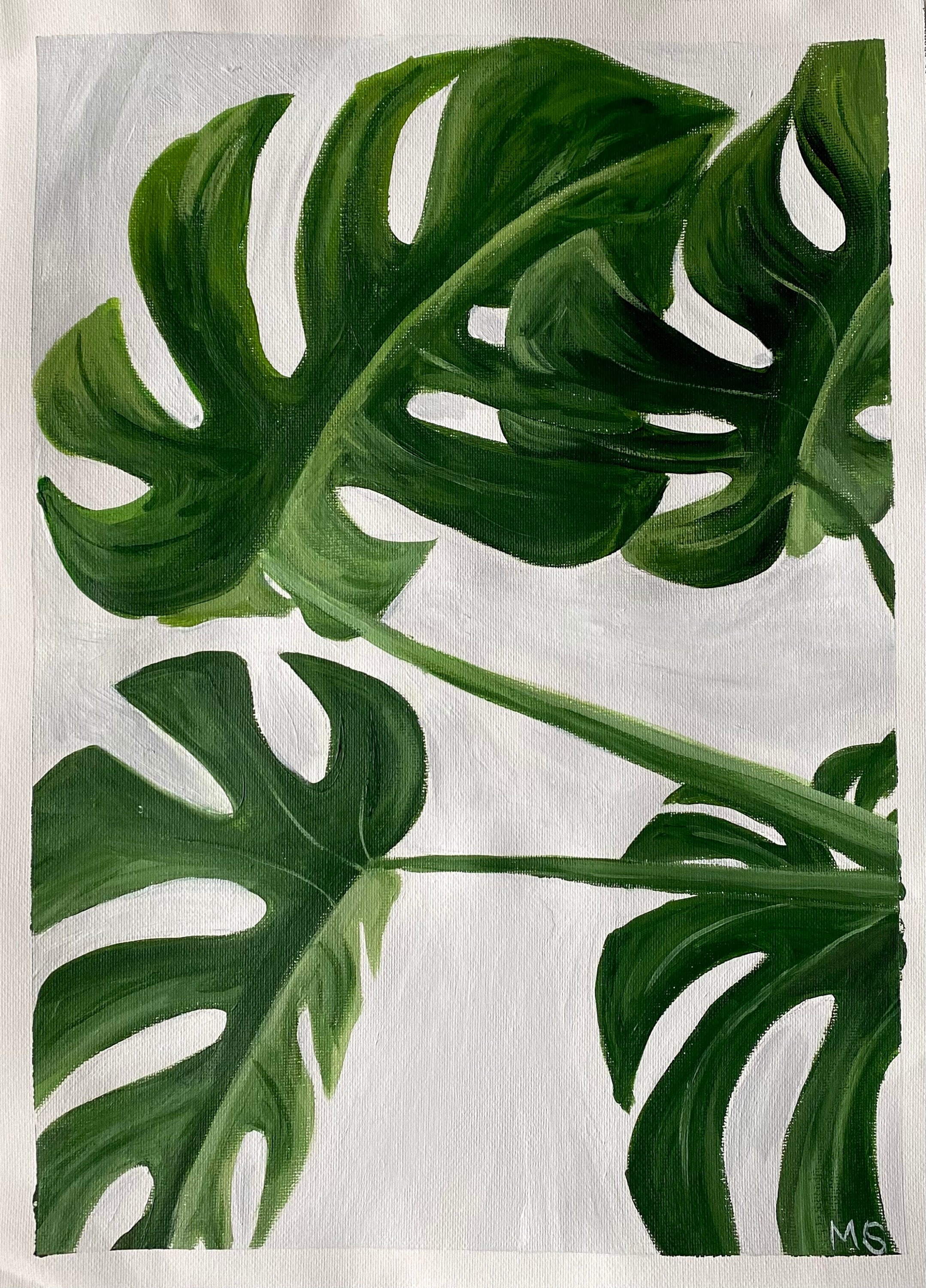 Original Monstera Acrylic Painting House Plant Painting Original ...