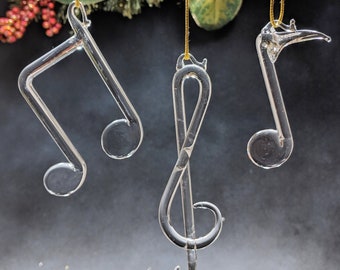 Glass Treble Clef Decoration Figurine/ Piano Treble Clef - Etsy