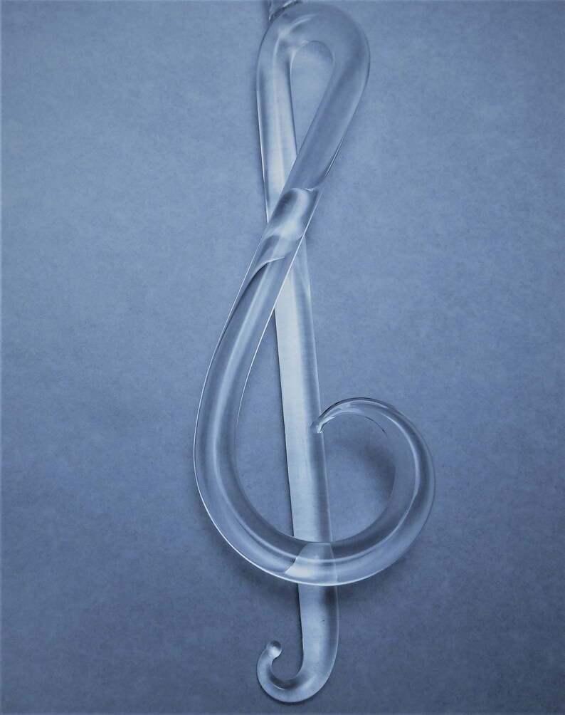 Blown Glass Treble Clef - Etsy