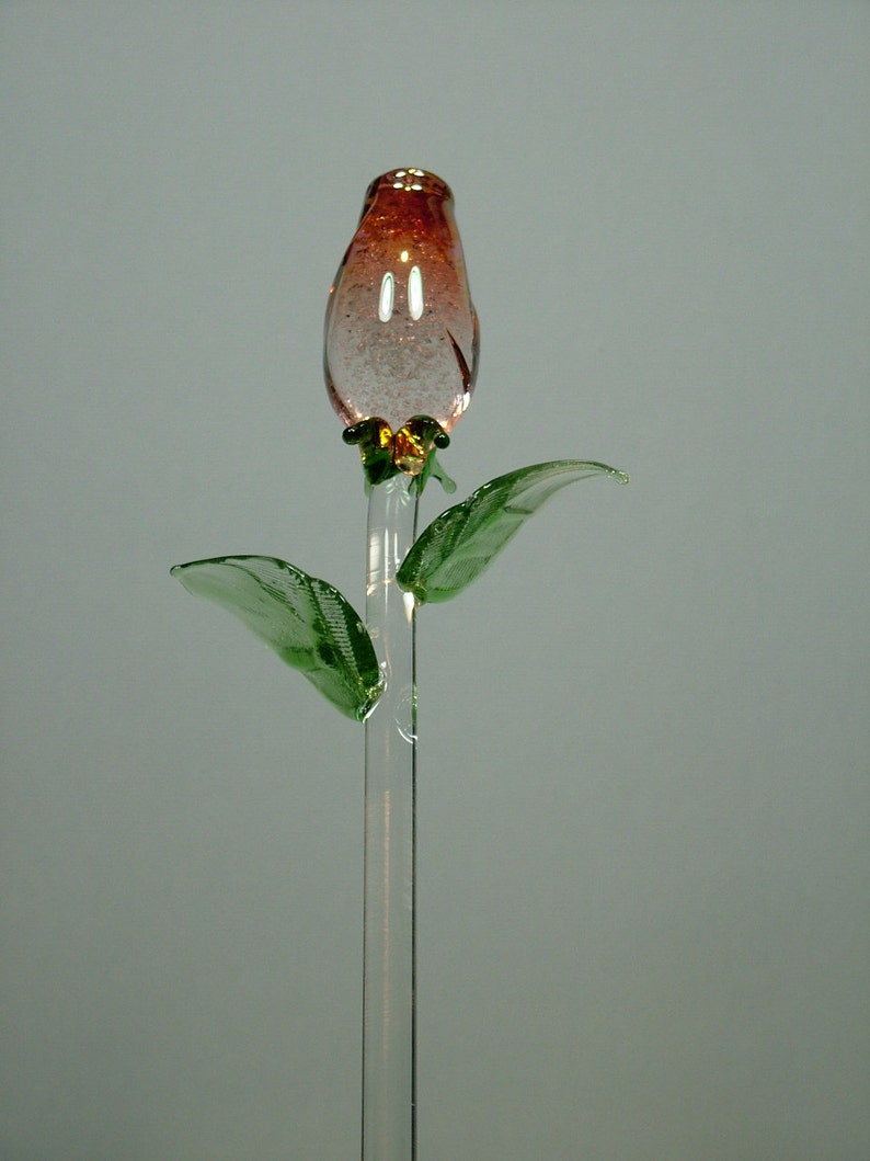 Blown and Sculpted Glass Rosebud - Etsy