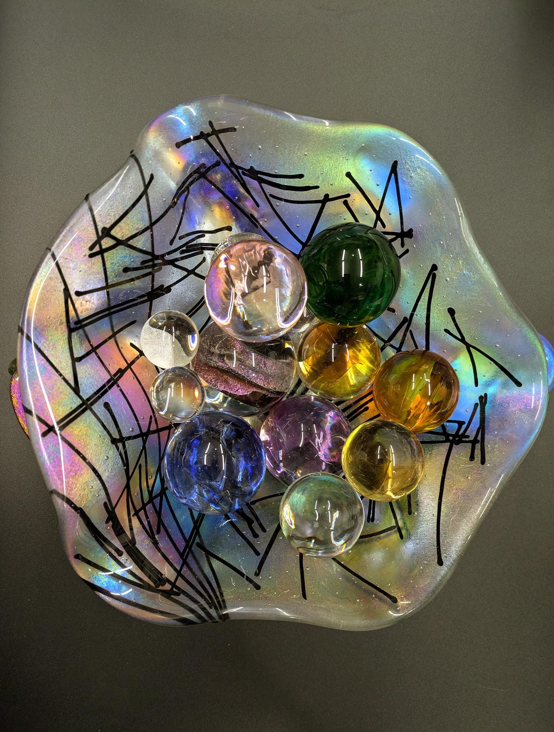 Blown Glass/fused and Slumped Glass-"galaxy Soup" - Etsy