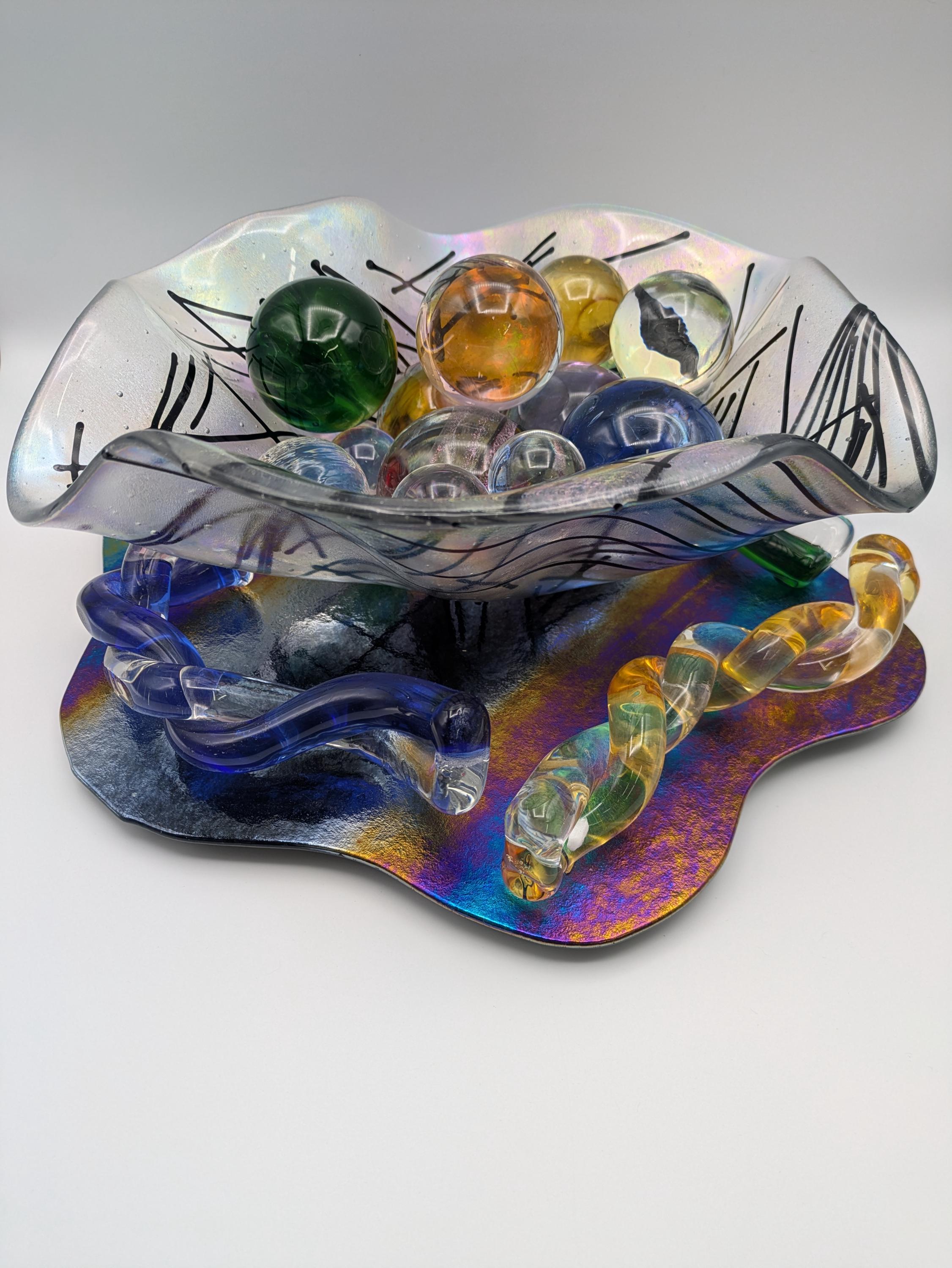 Blown Glass/fused and Slumped Glass-"galaxy Soup" - Etsy