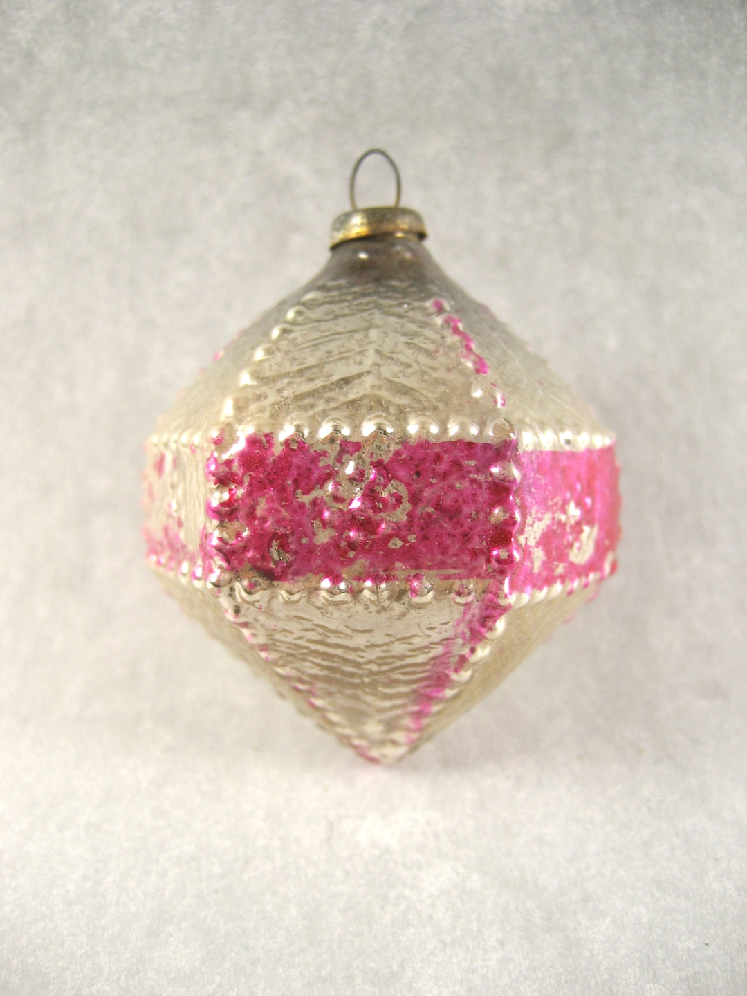 Antique Victorian Feather Tree Polygon Painted Glass Ornament - Etsy