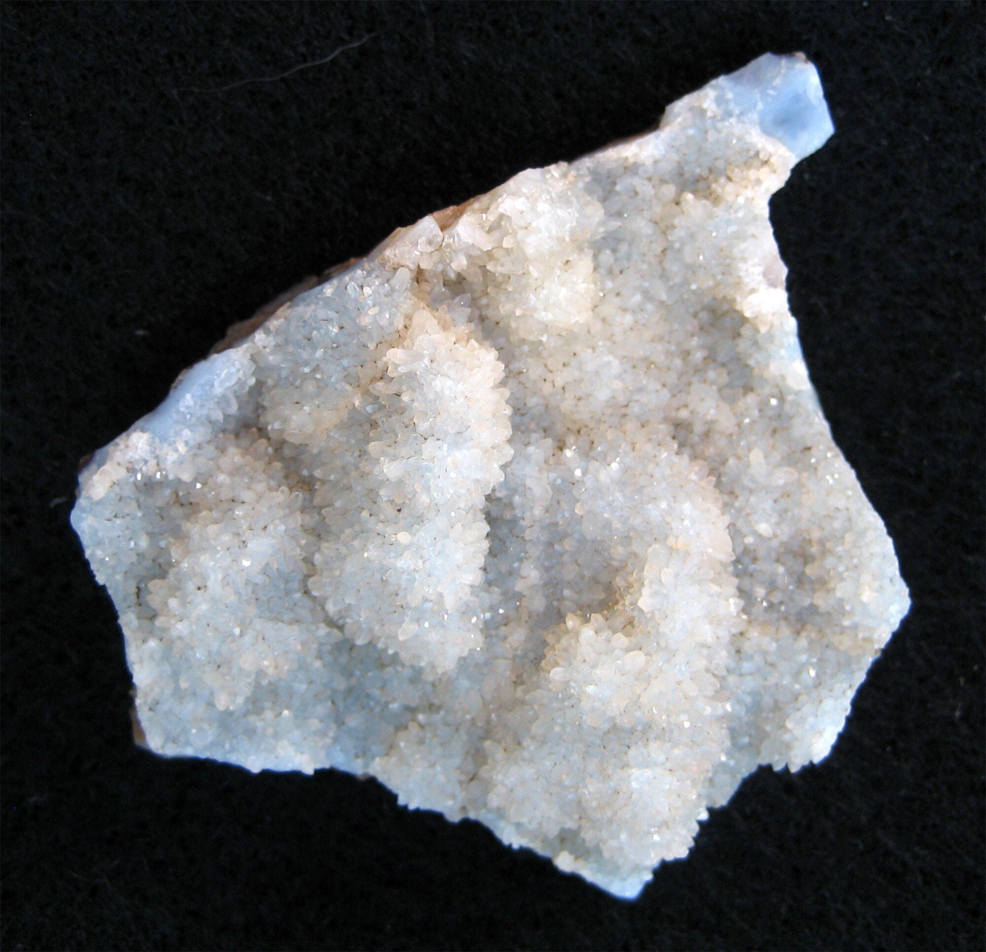 Sparkling Botryoidal Druzy Light Blue Chalcedony, Rough Bubble Agate ...