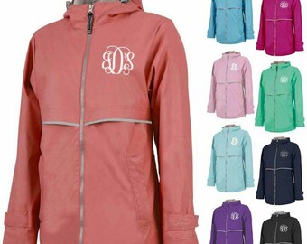 Coral rain jacket | Etsy