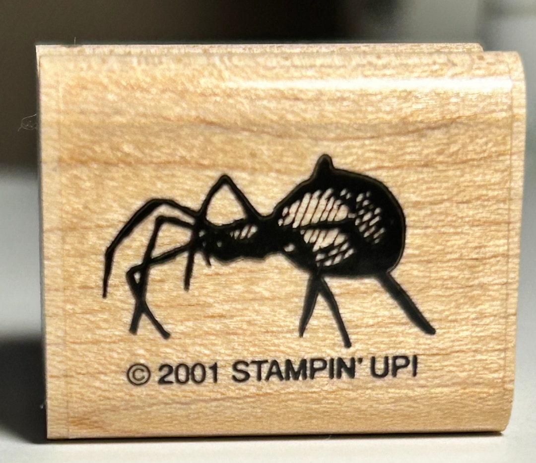 BLACK WIDOW Spider Stampin Up Wood Rubber Stamp 2001 - Etsy