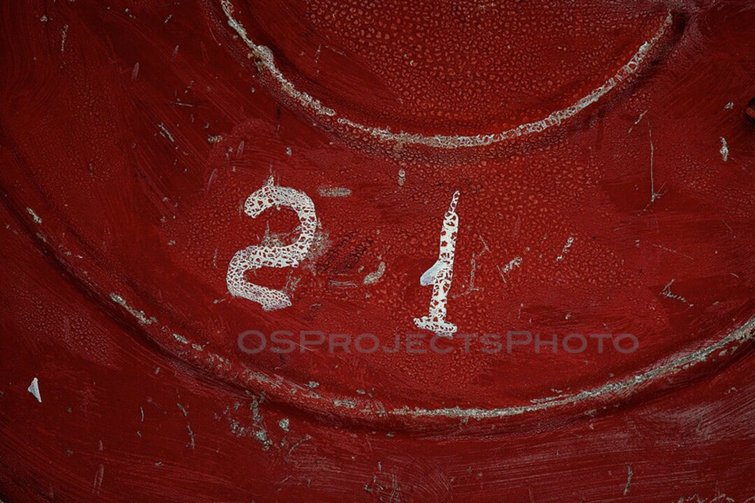 21 Photography - Number Photo Art - Red Home Decor - Numerical Wall Art ...
