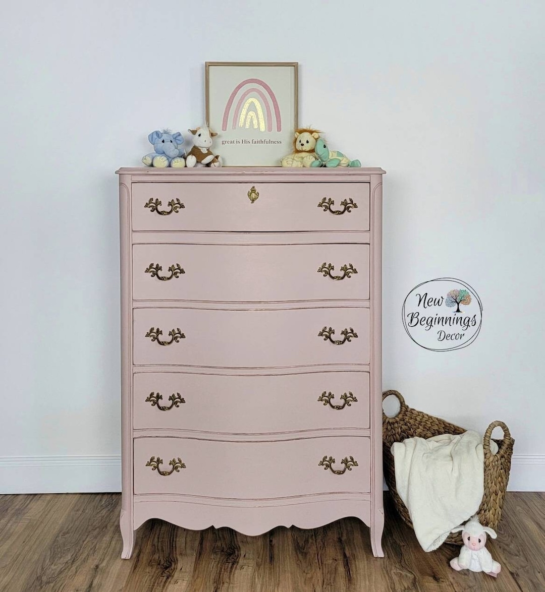 SOLD Example...painted Pink French Provincial Chest of - Etsy UK