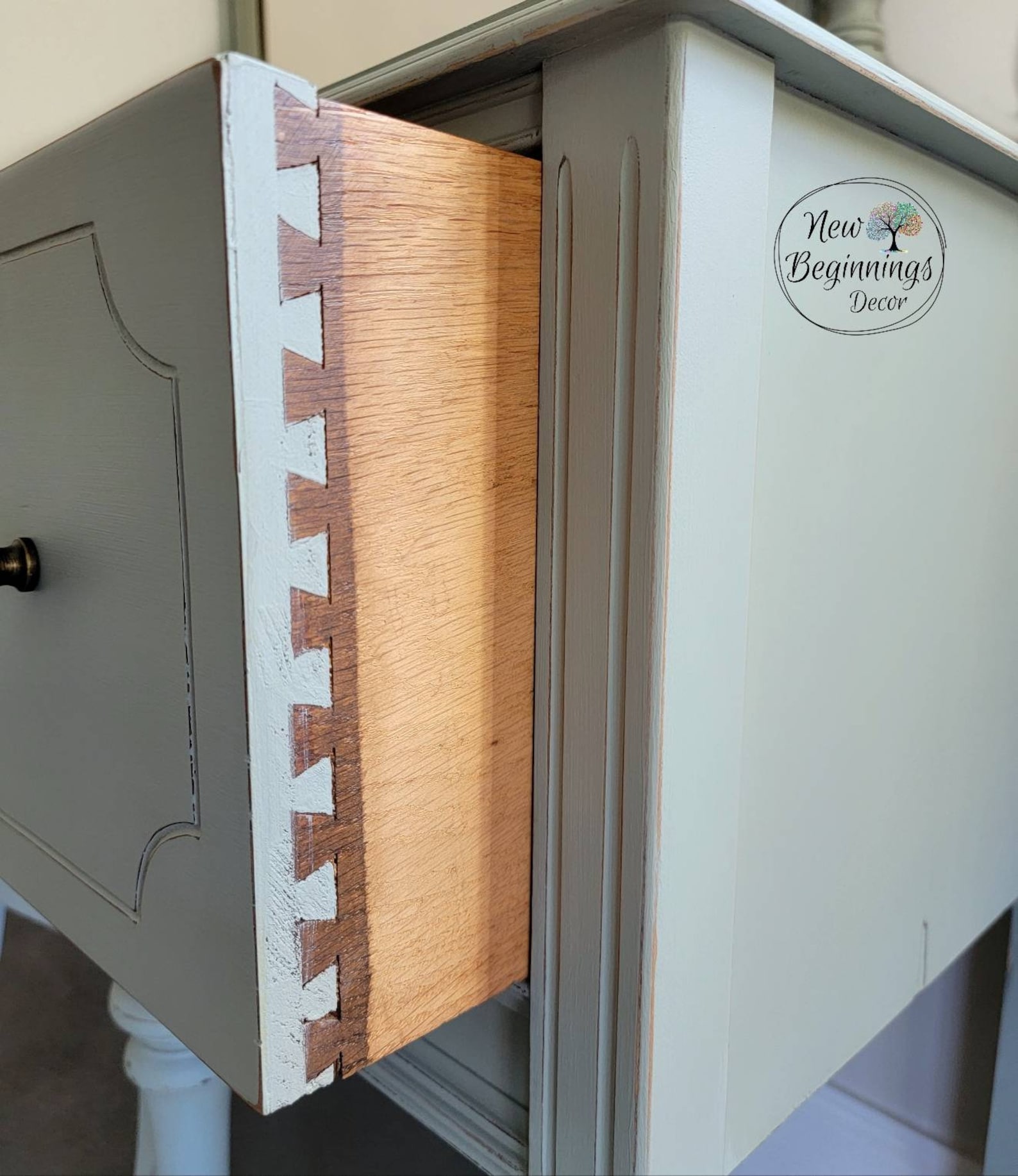 SOLD EXAMPLE of My Work.......painted Antique Makeup Vanity Table With ...