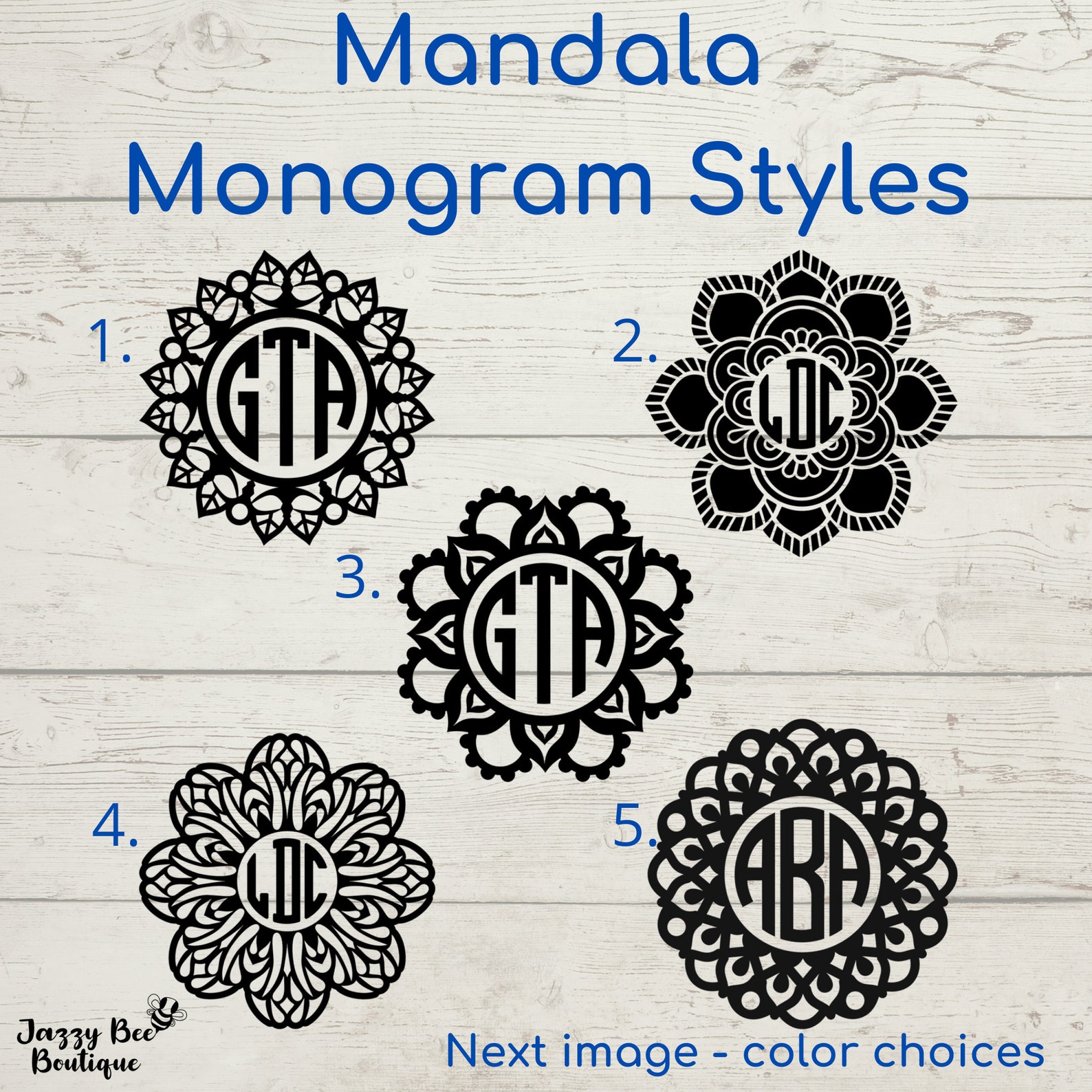 Mandala Monogram Decal Vinyl Monogram Decal Monogram | Etsy