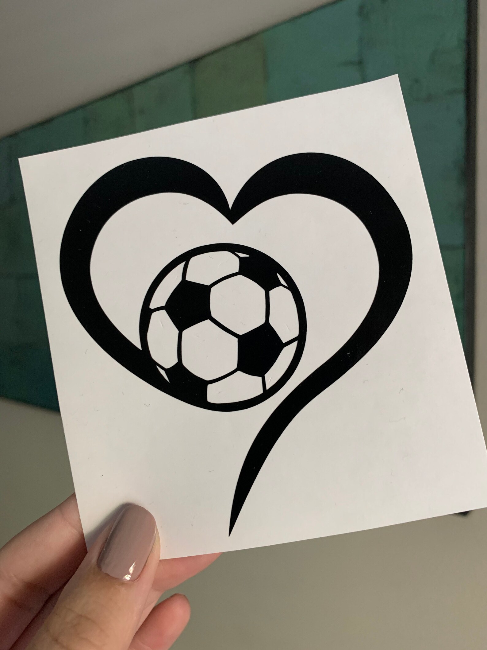 Soccer Heart Vinyl Decal Laptop Decal Vinyl Decal Car - Etsy