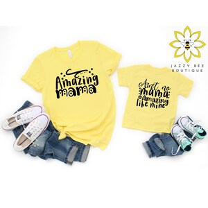 Amazing Mama Shirt and Baby Bodysuit , Mama and Baby Shirt Set, Baby ...