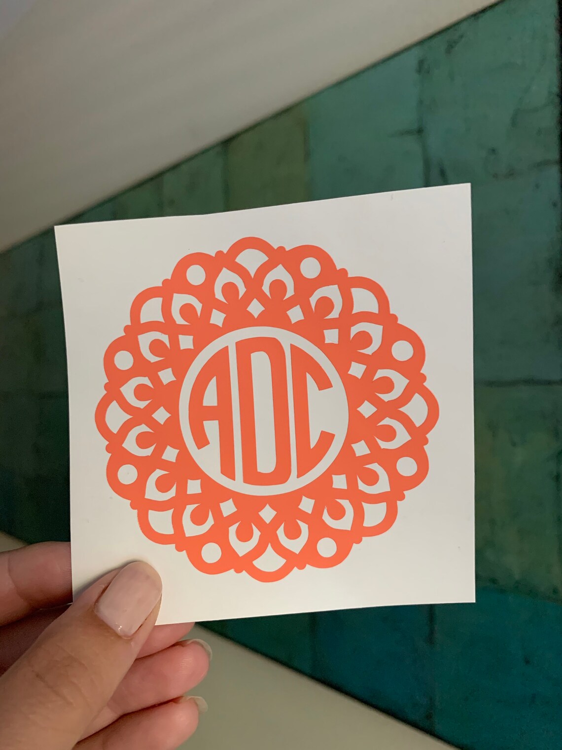 Mandala Monogram Decal Vinyl Monogram Decal Monogram | Etsy